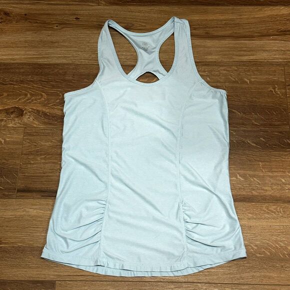 GAIAM | Tops | Gaiam Womens Racetback Workout Tank Sinched Light Blue ...